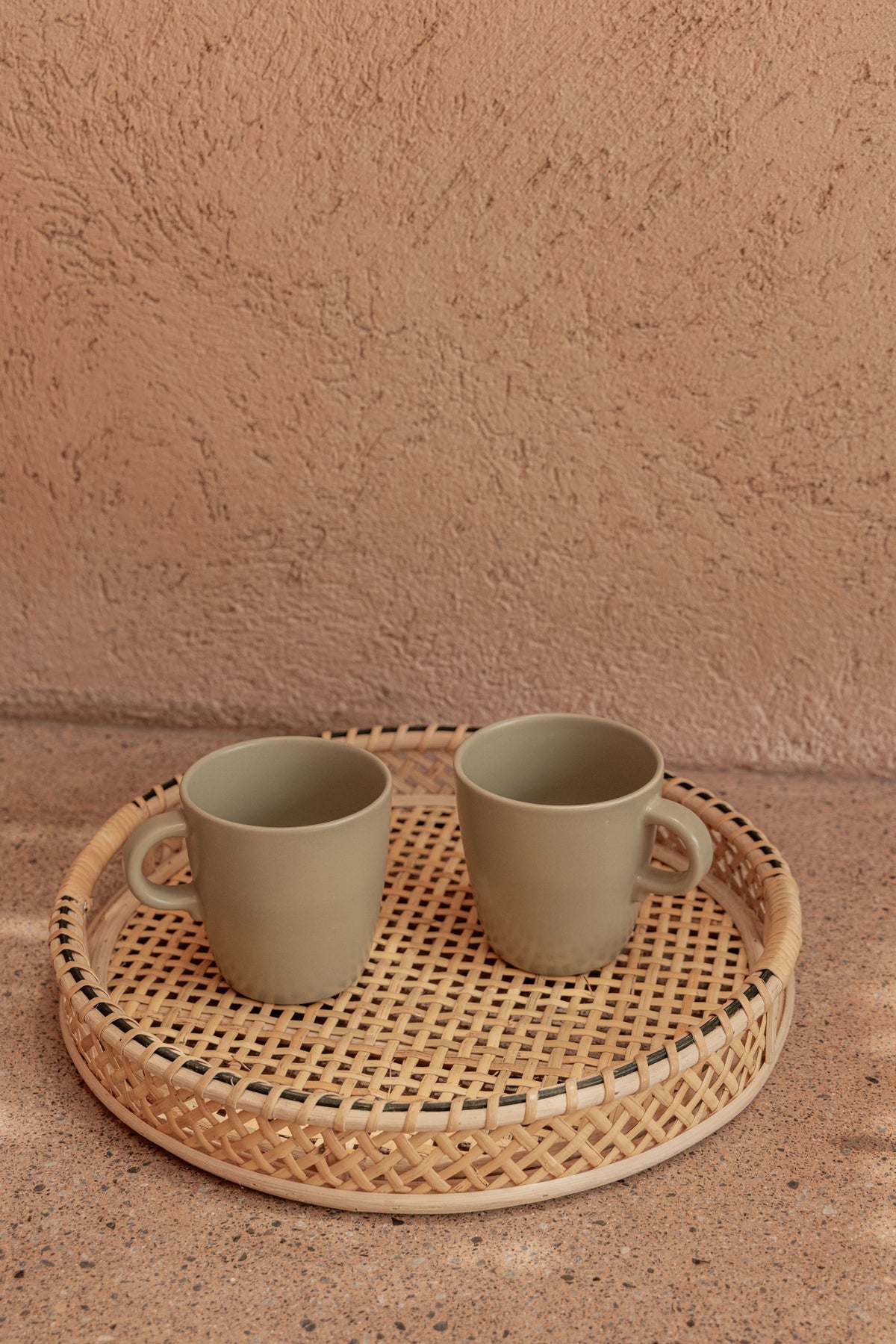 Nora Rattan Round Tray — Village Thrive