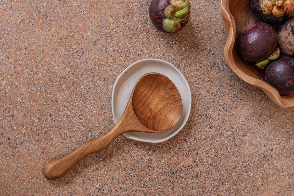 Teak Serving Spoon Set – Teak Homeware | Village Thrive