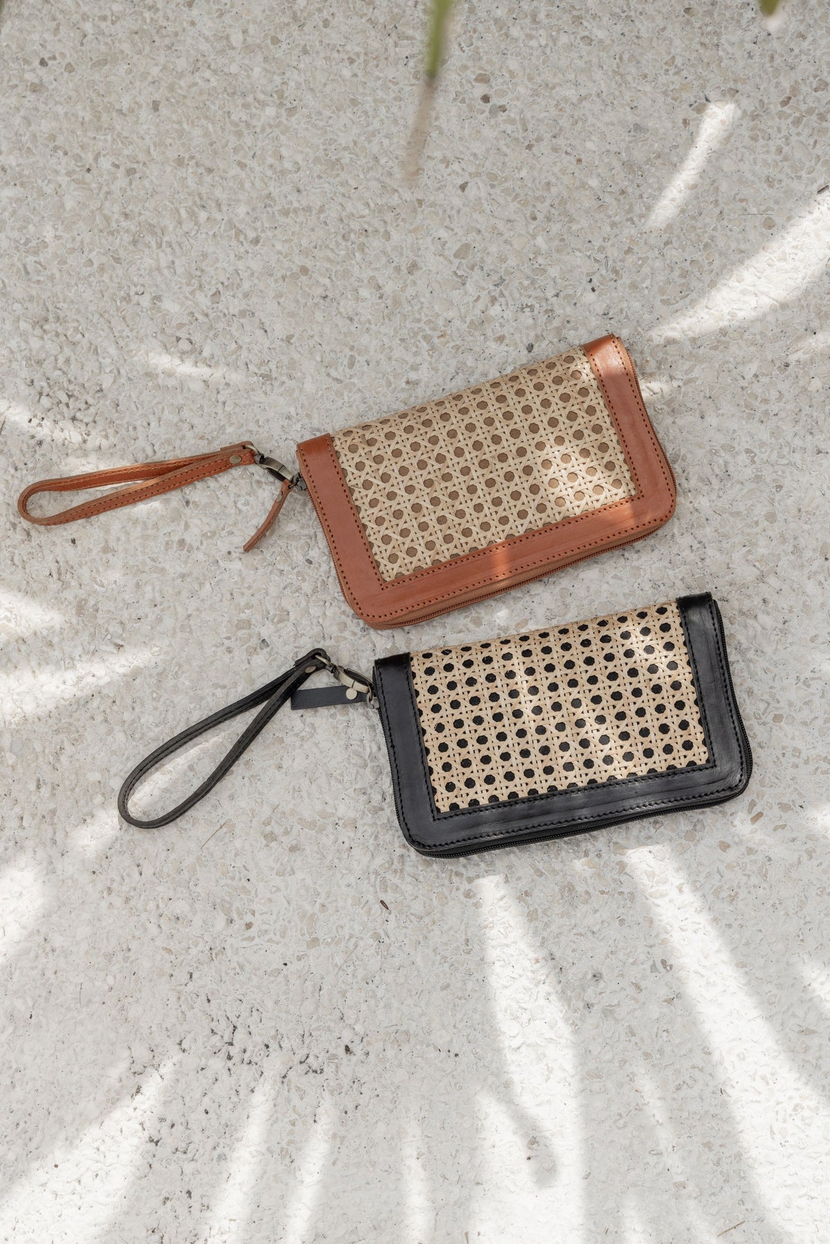 Raja Leather and Cane Wallet — Village Thrive