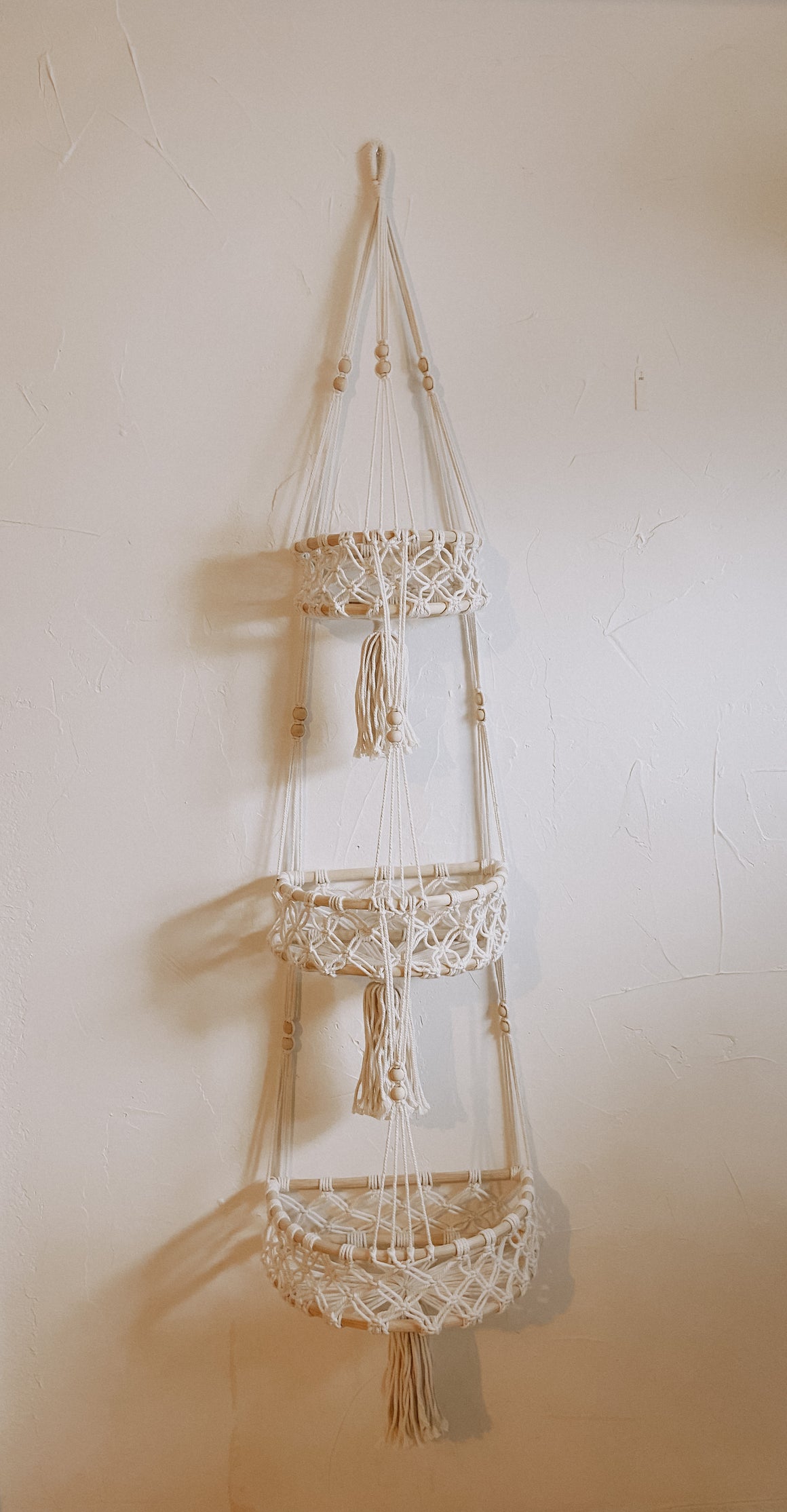 Macrame Hanging Wall Basket — Village Thrive