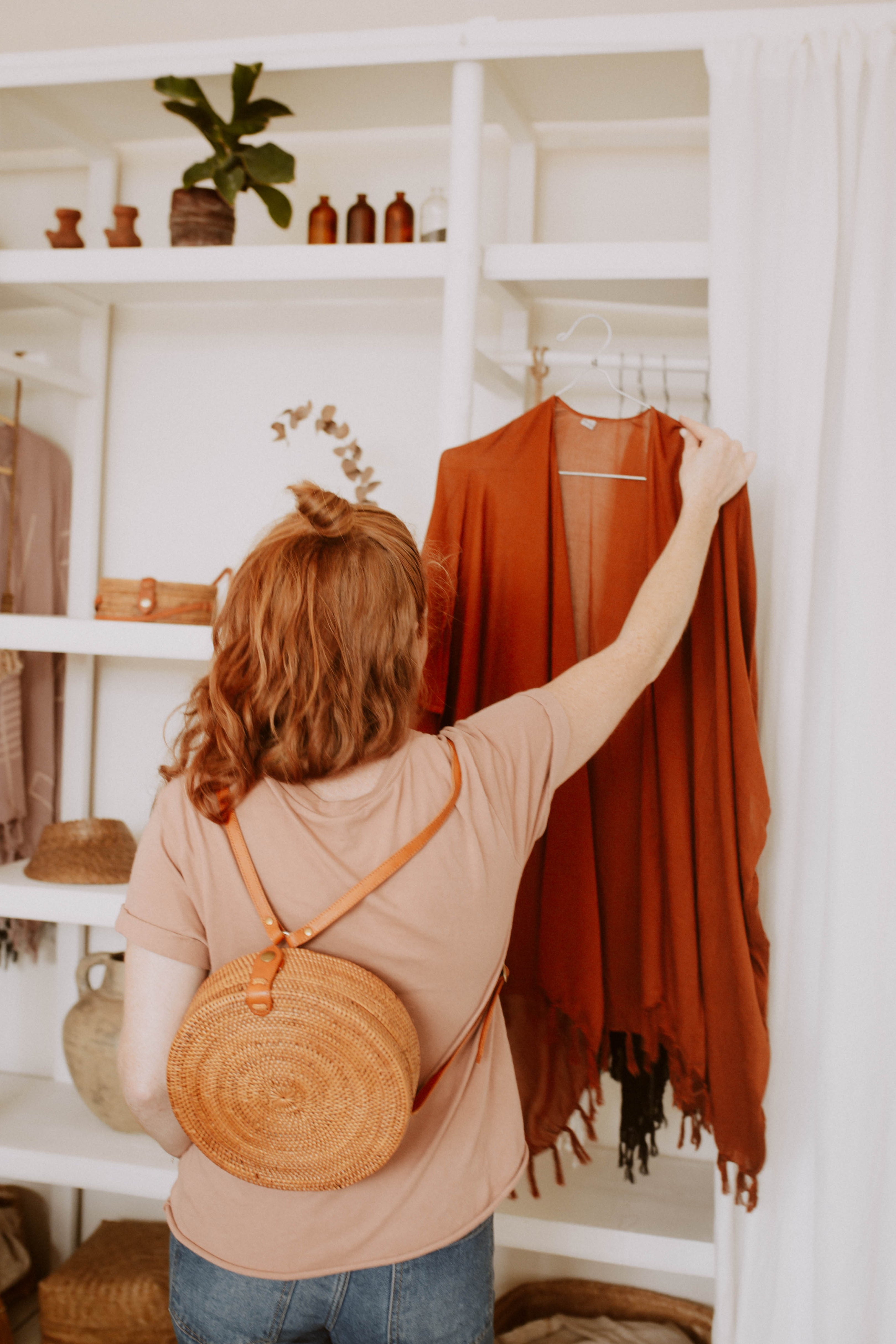 Round Rattan Backpack — Village Thrive
